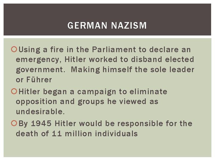 THE SEEDS OF WAR THE RISE OF TOTALITARIANISM
