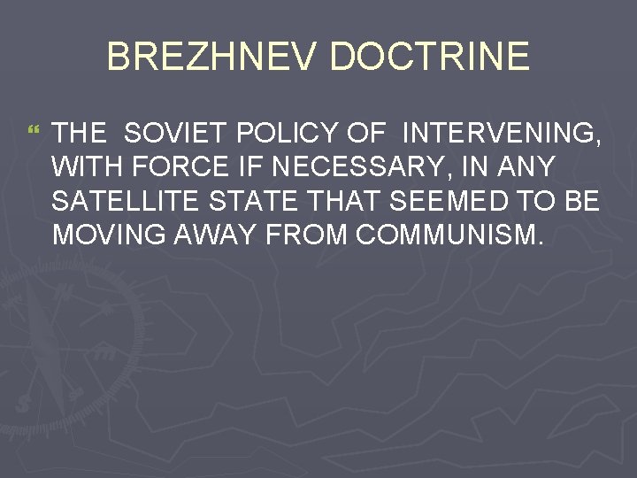 THE SOVIET UNION COLD WAR AND BEYOND KHRUSHCHEV