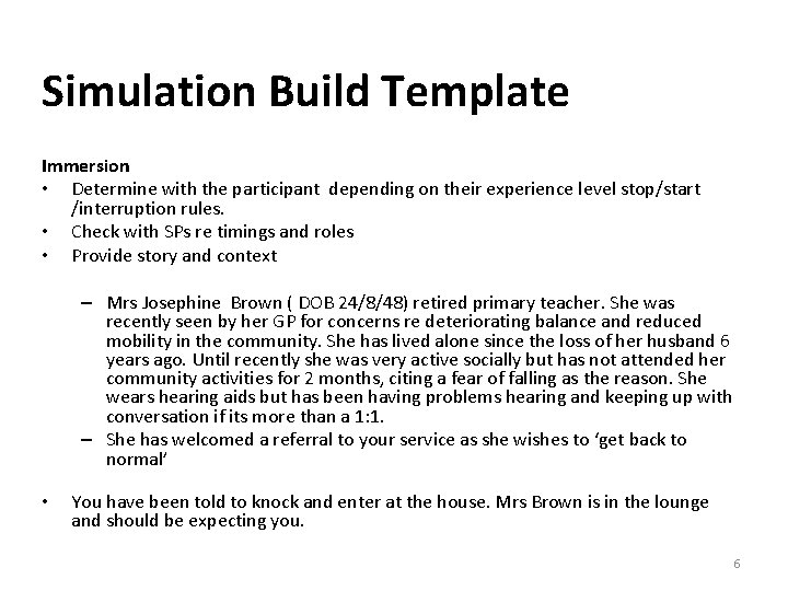 Networking Meeting March 5 th 2019 Simulation Build
