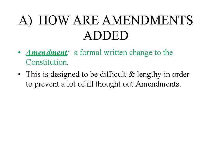 New Unit CONSTITUTIONAL LAW Term PREAMBLE Opening statement