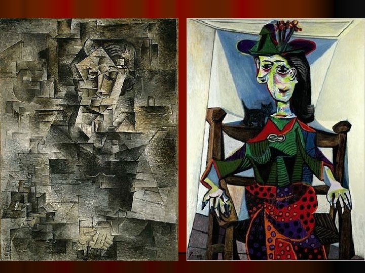 Cubism art made up of broken angles and