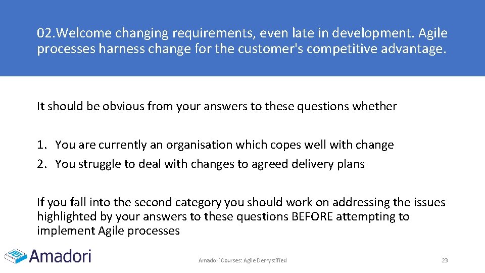 Agile Questionnaire How to Interpret Your Results Agile