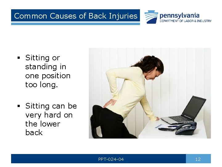 BACK SAFETY SAFE LIFTING Bureau of Workers Compensation