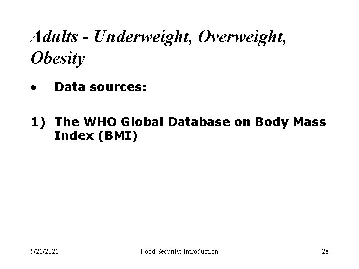 Food Nutrition Security M H Suryanarayana Indira Gandhi
