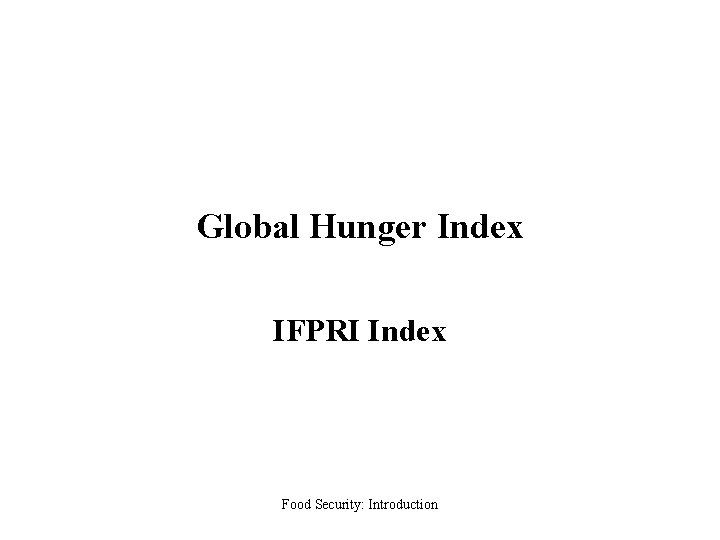 Food Nutrition Security M H Suryanarayana Indira Gandhi