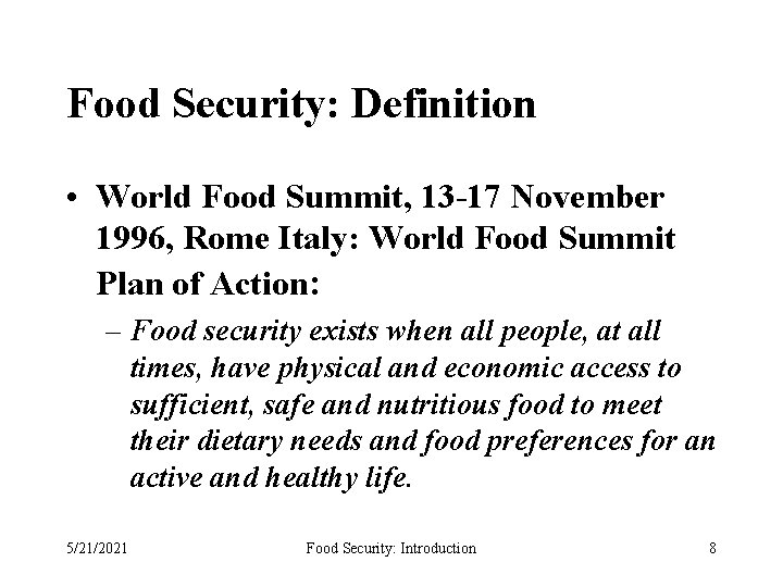Food Nutrition Security M H Suryanarayana Indira Gandhi