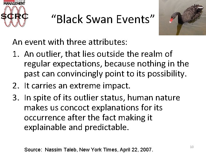 Preparing for the Black Swan Risk Mitigation and