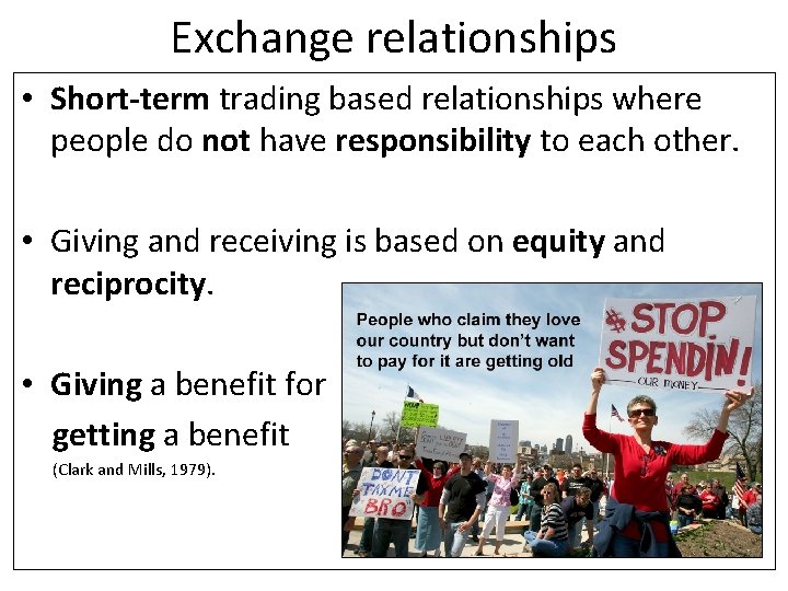 Exchange and communal relationships Brian Pochinski Communal relationships