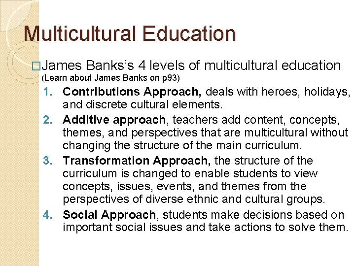 Multicultural Education Chapter 12 Standard Based Planning and
