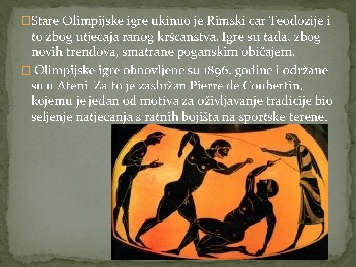 POVIJEST OLIMPIJSKIH IGARA By Lovro Leon Domagoj U
