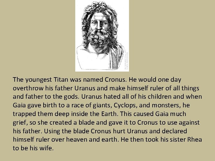 The Origin of the Gods In the beginning