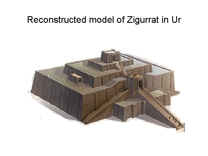 The Ziggurat in Ur now Reconstructed model of