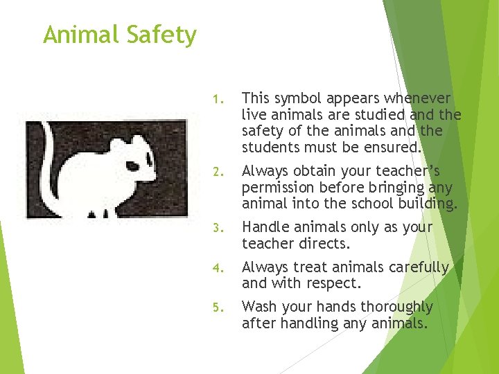 Lab Safety and Symbols Read All Directions and