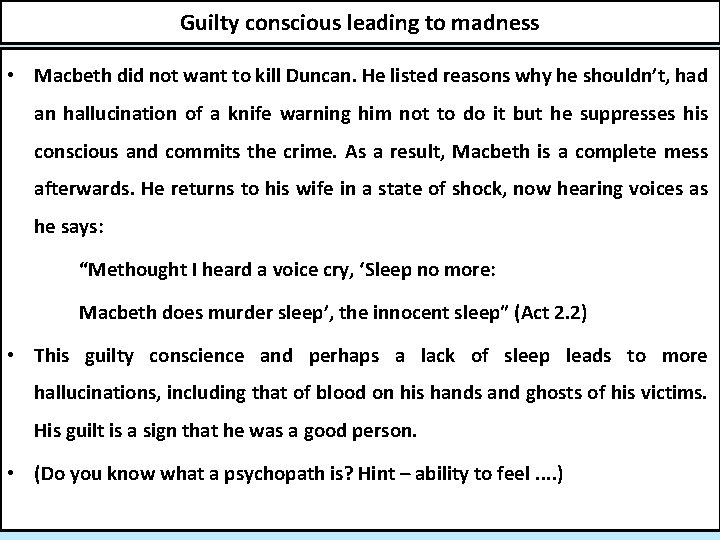 Character Notes 1 Macbeth Date Objectives Take notes