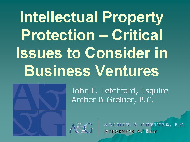 Intellectual Property Protection Critical Issues to Consider in
