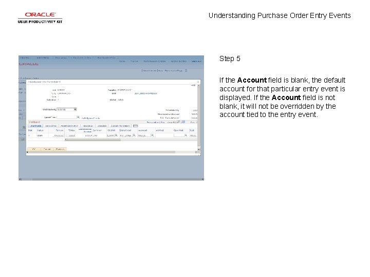 Understanding Purchase Order Entry Events Concept Understanding Purchase