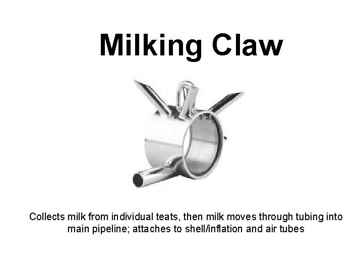 Equipment inflation shell Milking Unit air tube claw