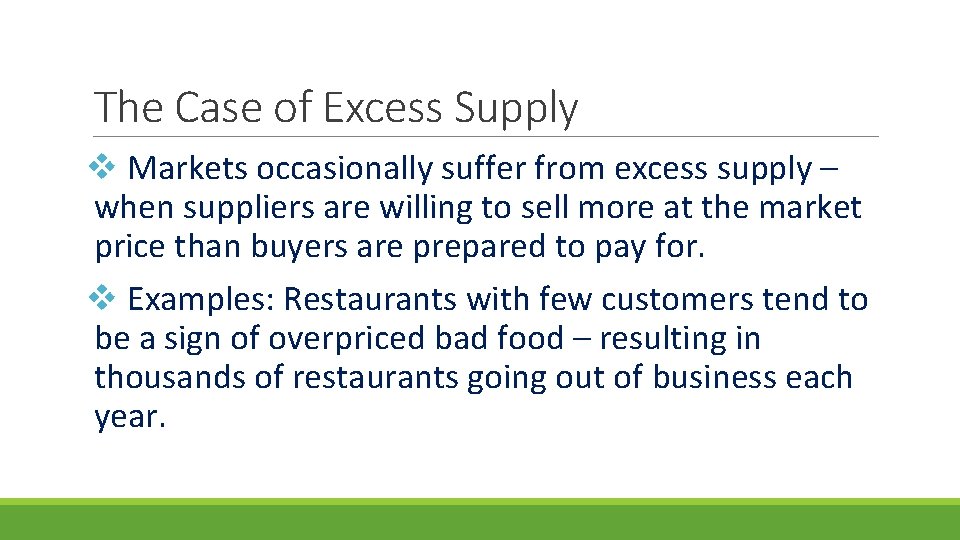 Market Equilibrium The World Changes everyday v Take