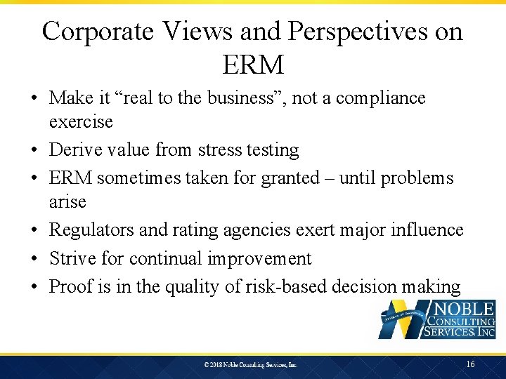 Enterprise Risk Management ERM in Action Steve Hazelbaker