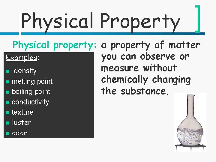 Physical vs Chemical Properties Foldable outside Physical Chemical