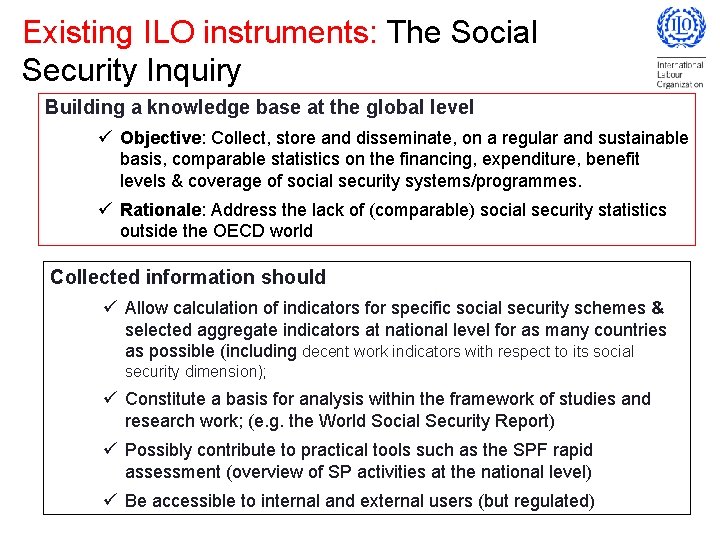 Overview of ILO tools and methods Celine Felix