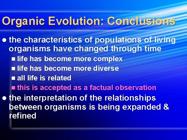 Teaching Evolution and Natural Selection by Answering Questions