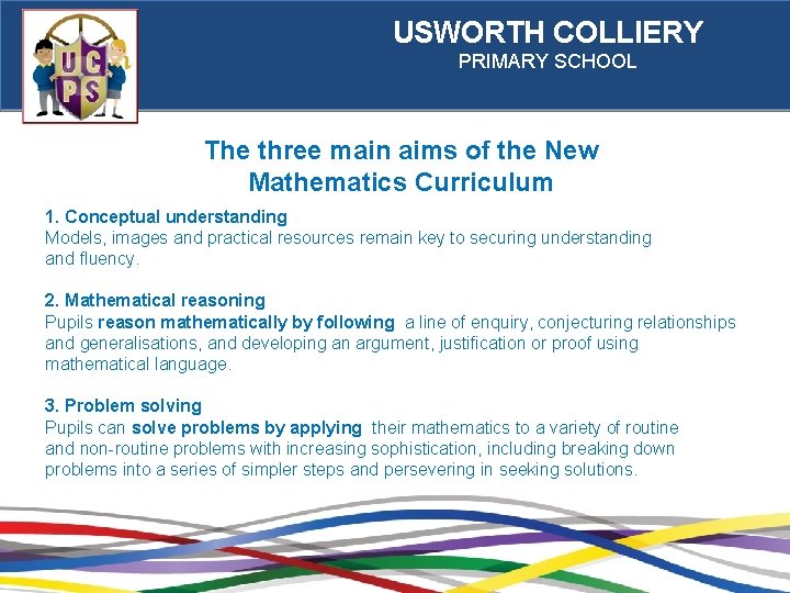 USWORTH COLLIERY PRIMARY SCHOOL New National Curriculum 2014