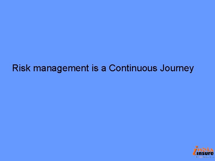 RISK MANAGEMENT JOURNEY OR DESTINATION What is Risk