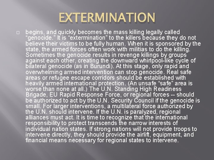 THE 8 STAGES OF GENOCIDE By Gregory H