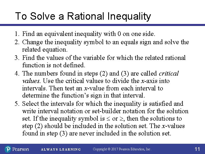 Chapter 8 Polynomial Functions and Rational Functions ALWAYS