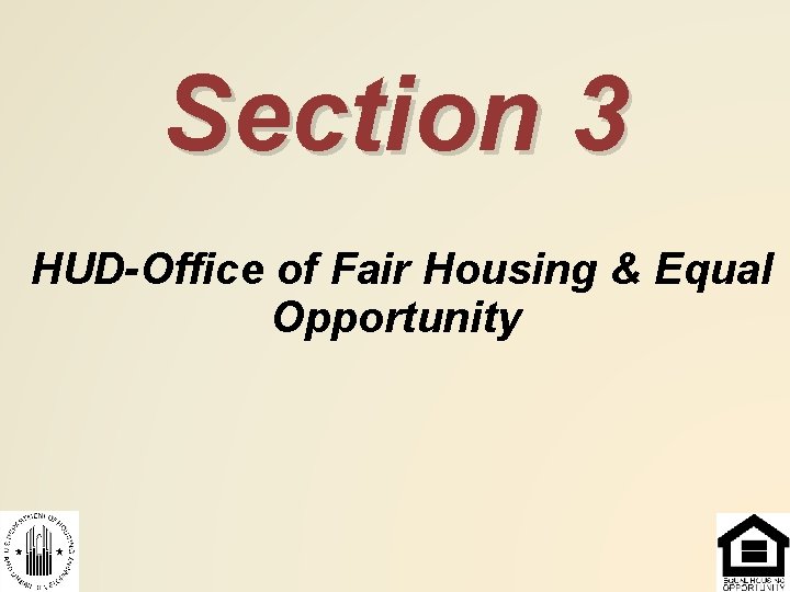 Section 3 HUDOffice of Fair Housing Equal Opportunity