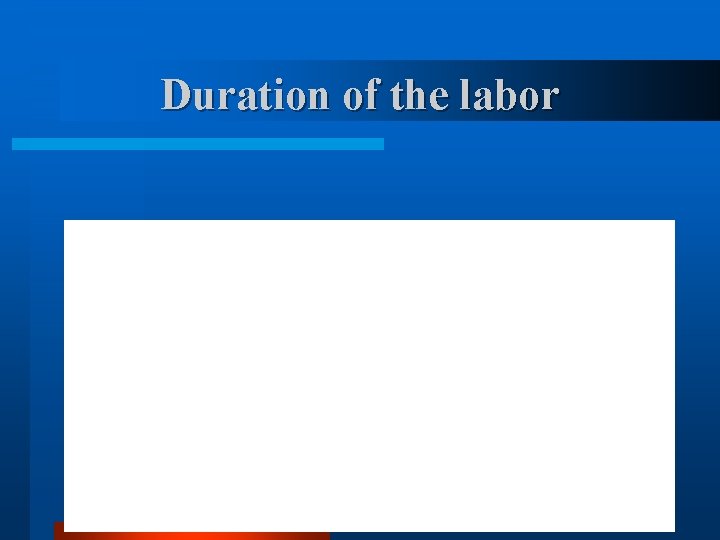 The course and conduct of normal labor and