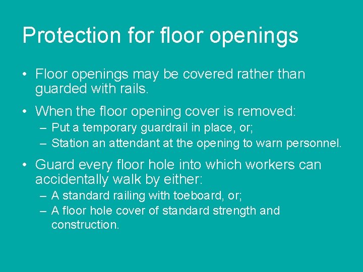 Preventing slips trips and falls Objectives List the