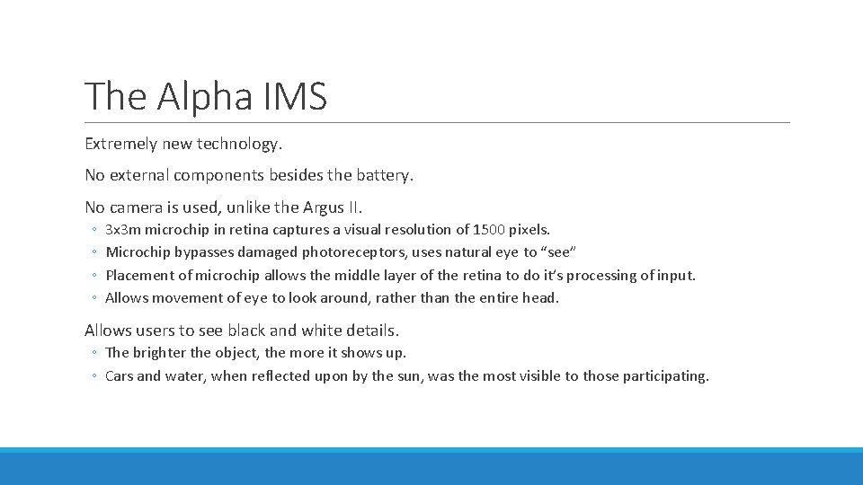 The Bionic Eye JON GOLDBERG BME 181 SECTION