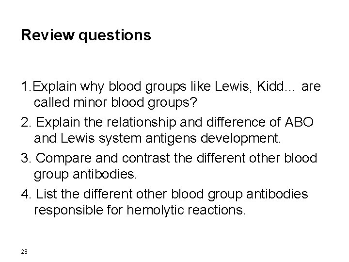 CHPTER FOUR Other Blood Group System CH Acknowledgements