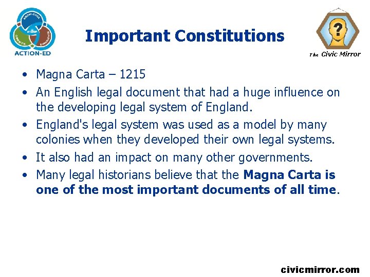 The Civic Mirror The Civic Mirror The National