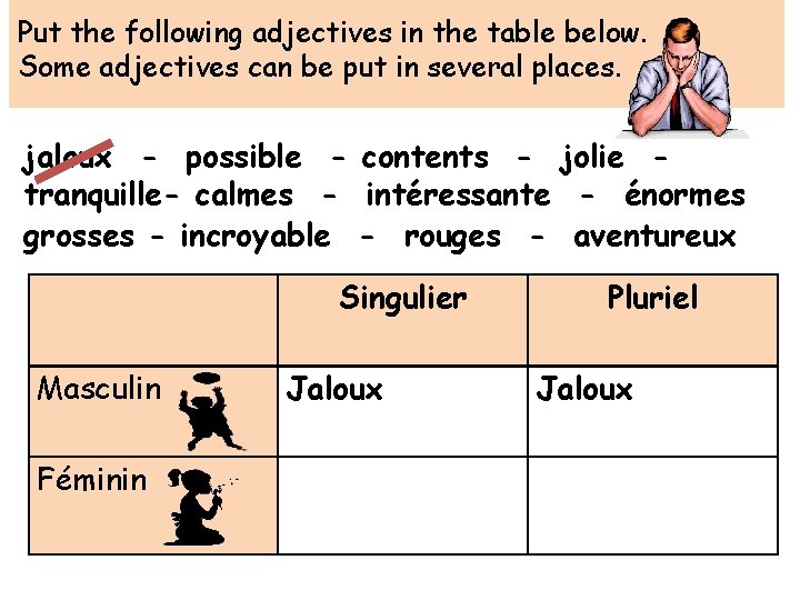 Les adjectifs et leur position Objectif to understand