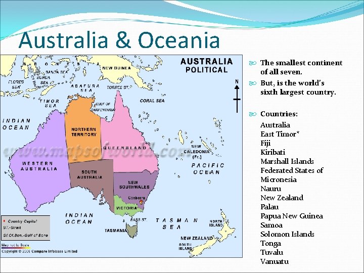 The World Our World 7 continents 5 oceans