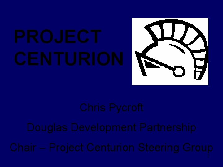 PROJECT CENTURION Reducing Crime Disorder on Douglas Promenade