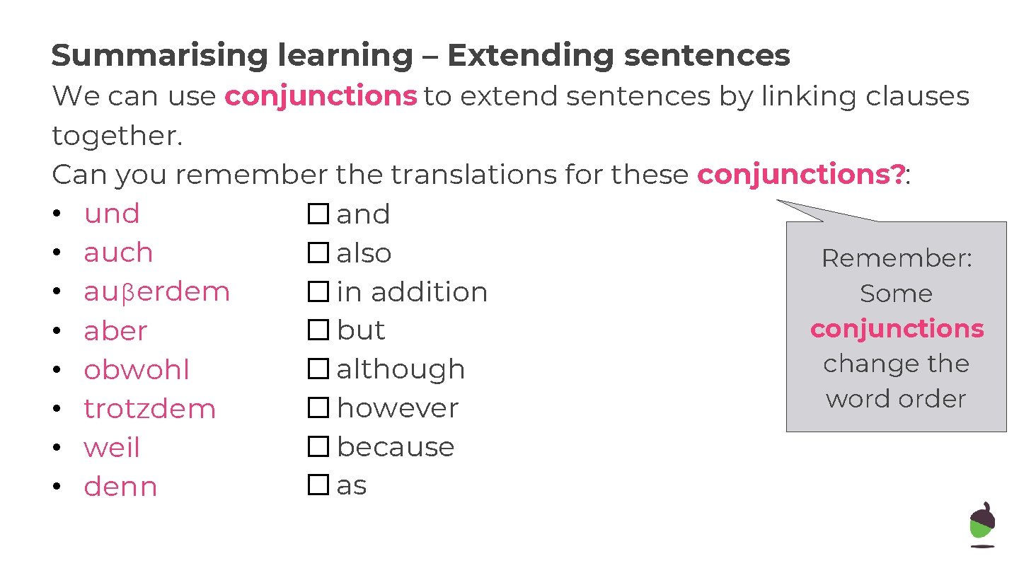 German Wiederholung and guided writing 12 Extending sentences