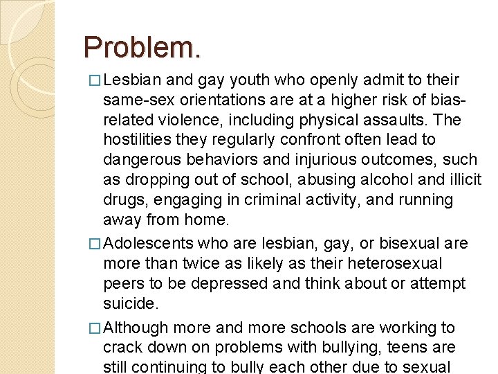 Developing safe learning environments for LBGTQ High School