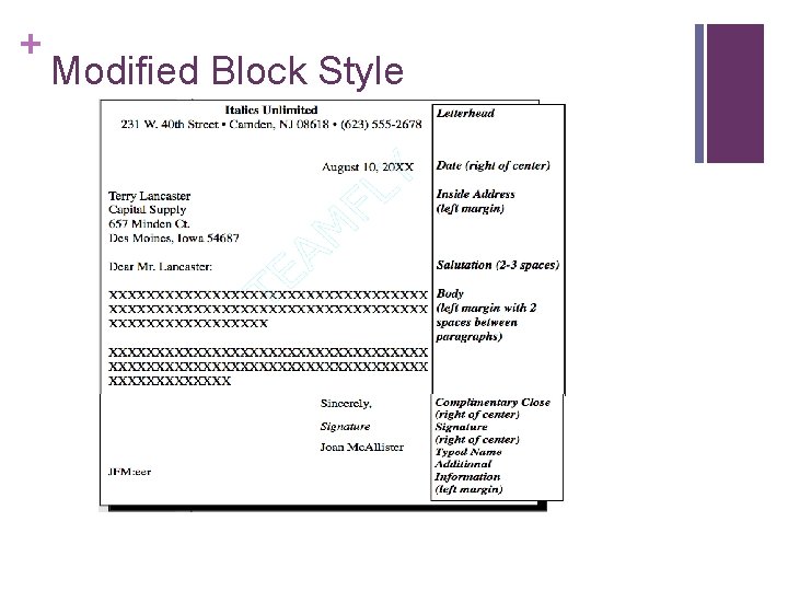 BUSINESS ENGLISH 1 Business Letters Elements Format Style