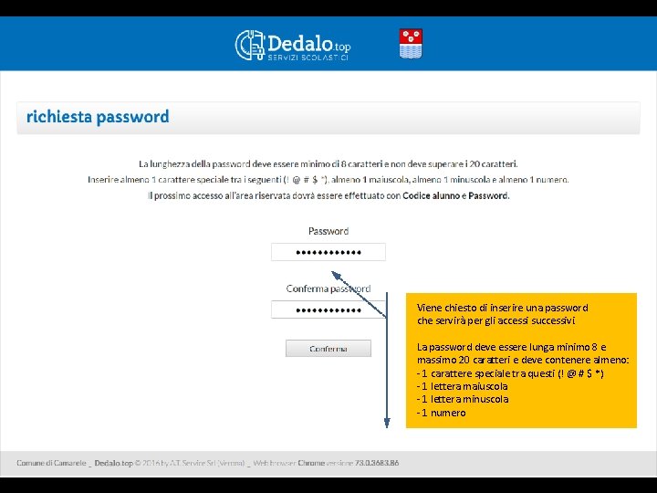 Dedalo top ISCRIZIONE AI SERVIZI SCOLASTICI Se si