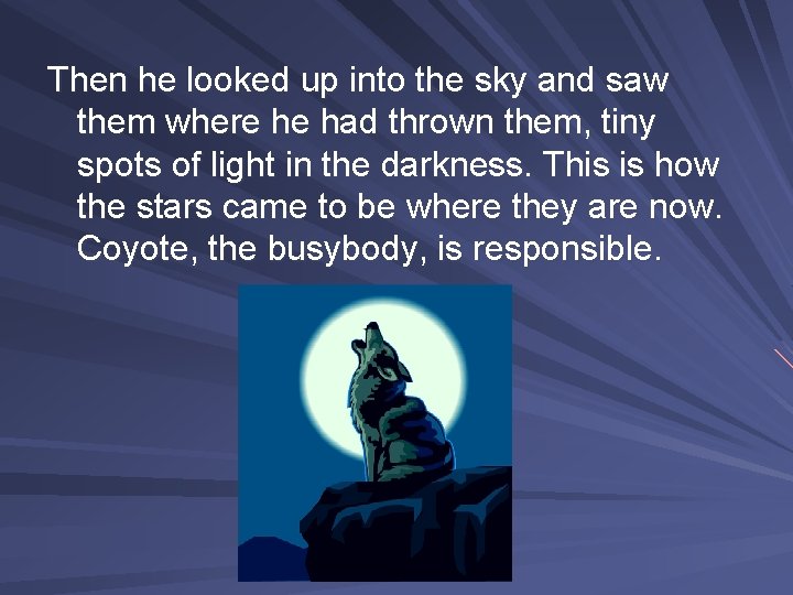 Stars Solar System Folktale How the Stars Came