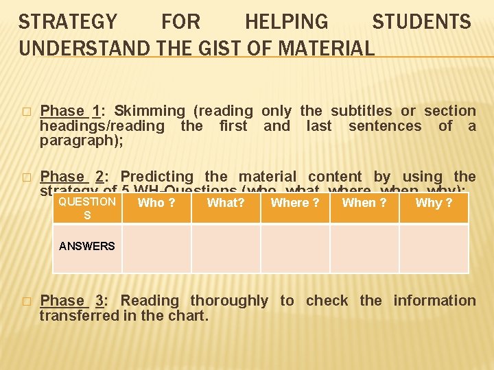 READING STRATEGIES FOR DEVELOPING READING SKILLS AMONG STUDENTS