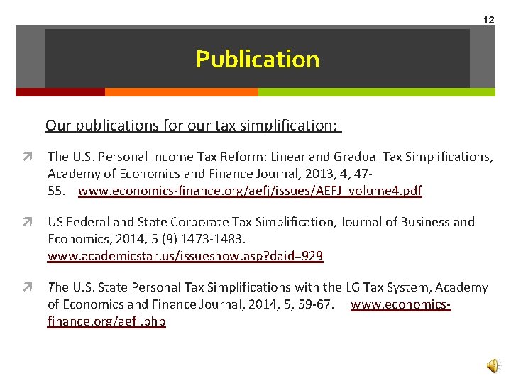 Tax Simplification for Fair and Simple Tax Rate