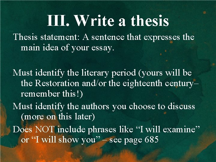 Writing a Literary Analysis First a definition A