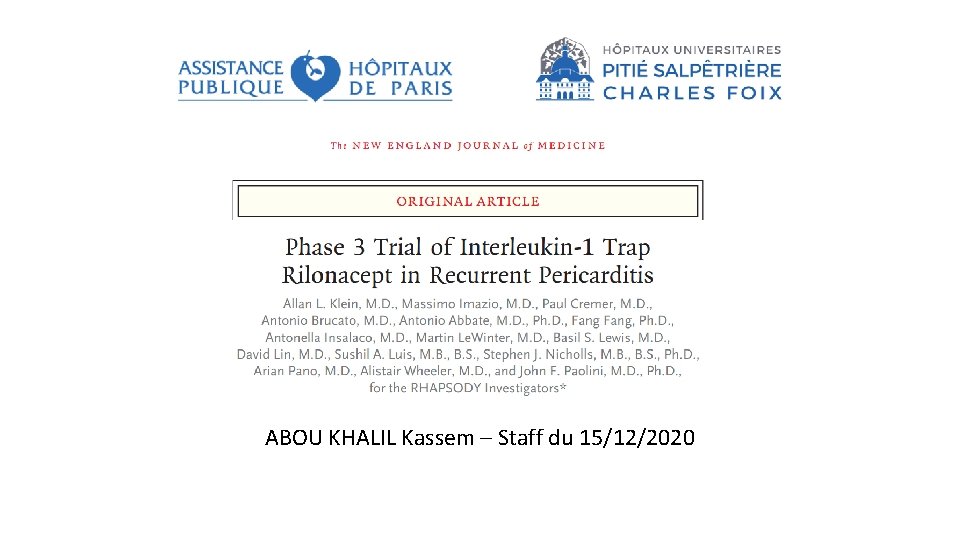 ABOU KHALIL Kassem Staff du 15122020 Contexte Contexte