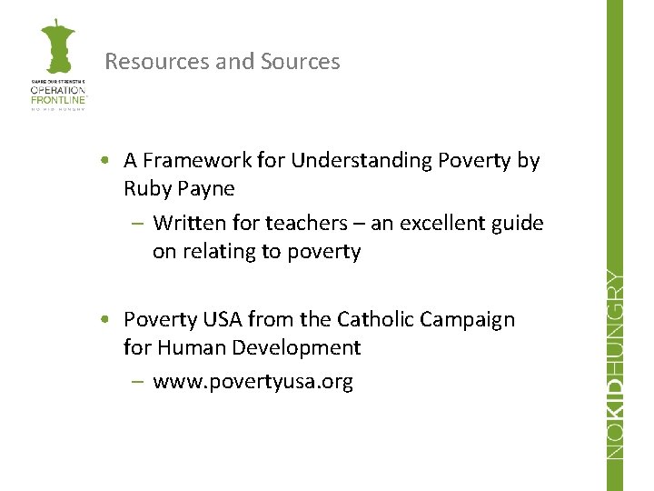 Understanding Poverty An Operation Frontline Training Poverty in