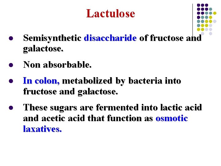 Drugs used in treating constipation and IBS Prof